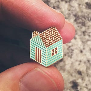 Isometric Cabin Soft Enamel Lapel Pin - Etsy