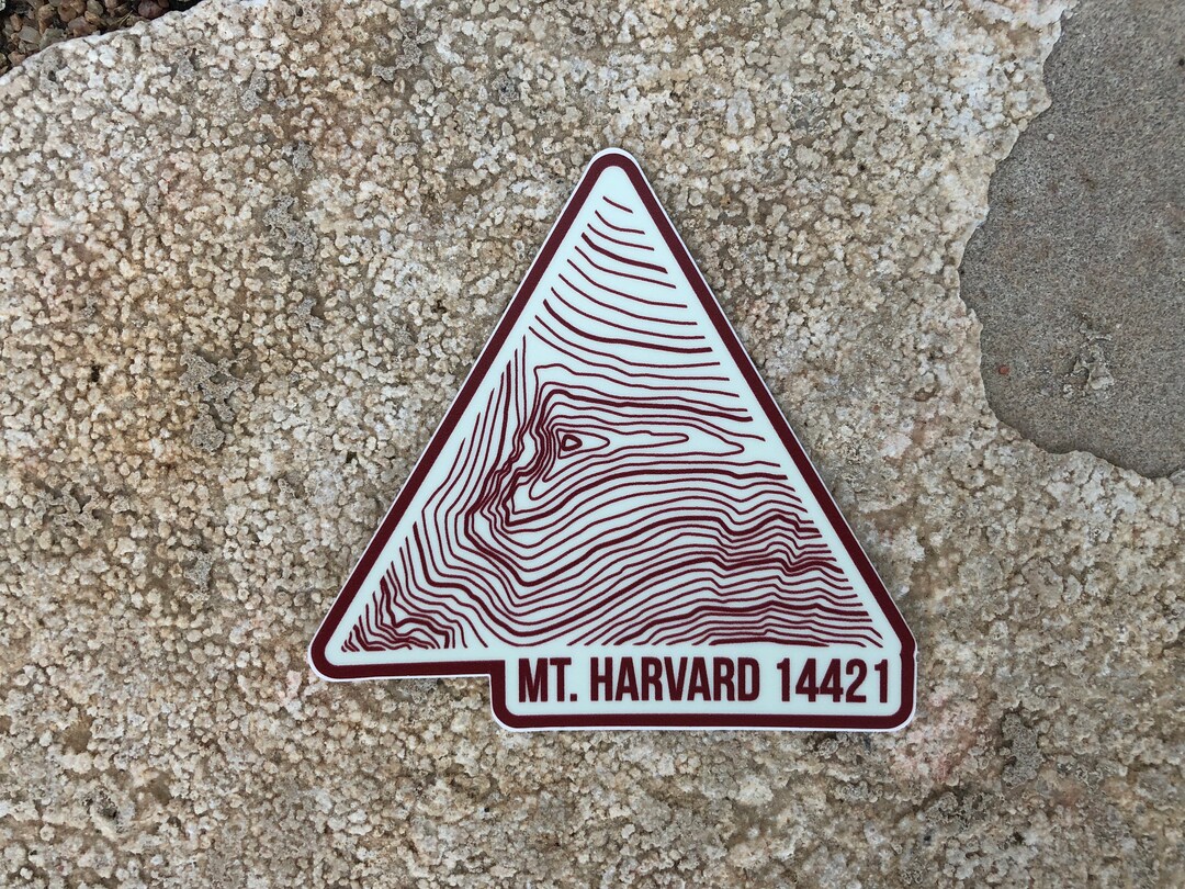 Mt. Harvard 14er Topo All Weather Sticker - Etsy