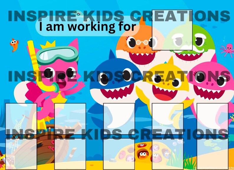 Baby Shark Token Board - Etsy