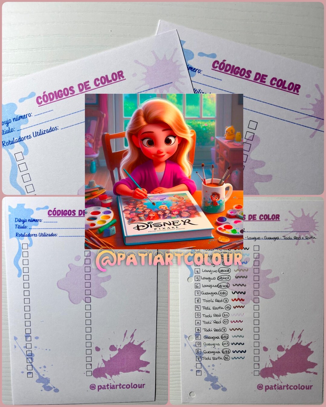 Color Code Templates - for Coloring Books - Tracker for Coloring Books ...