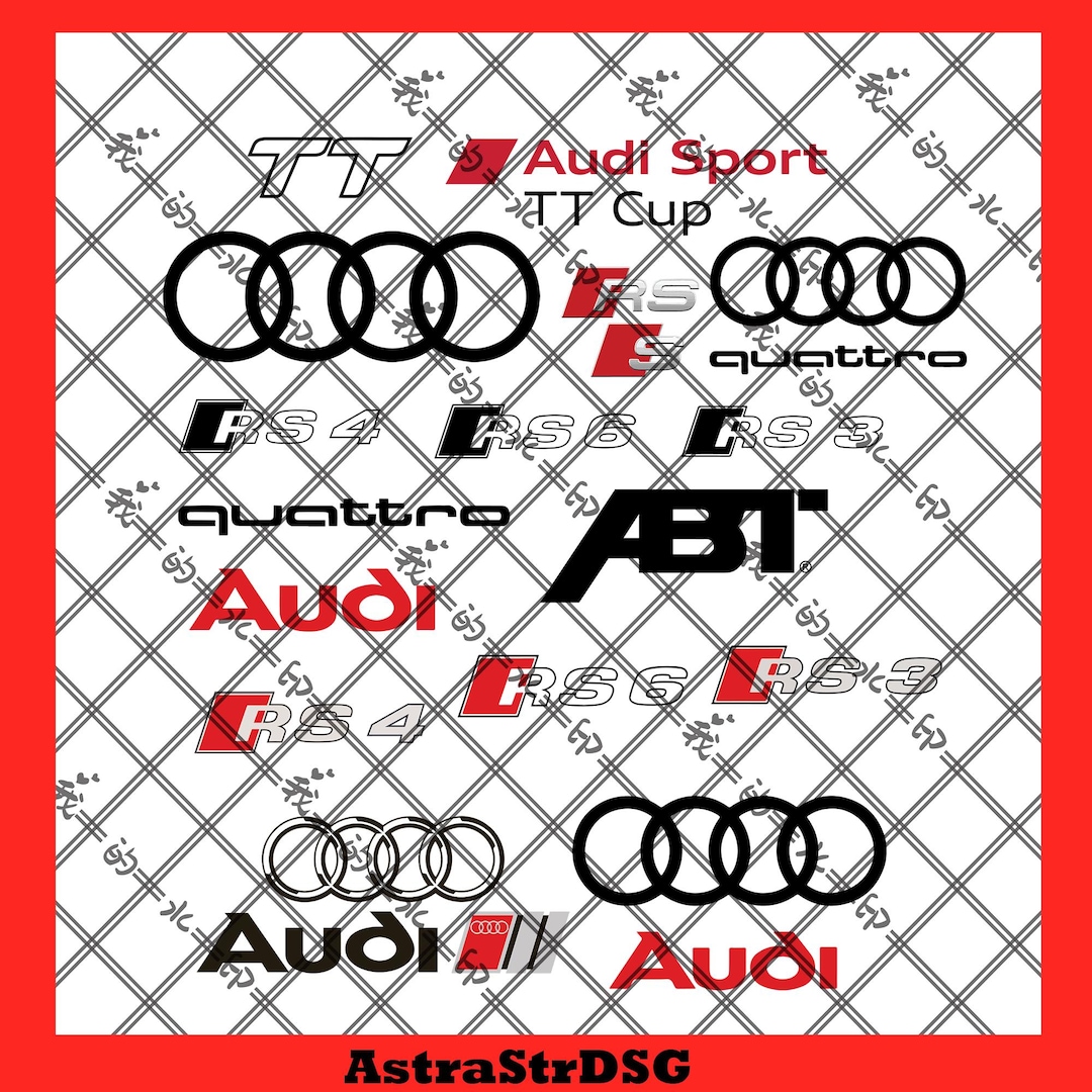 Car Logo, Car Brand Vector, Audi Logo Svg Pdf, Png Logo Stickers, RS ...