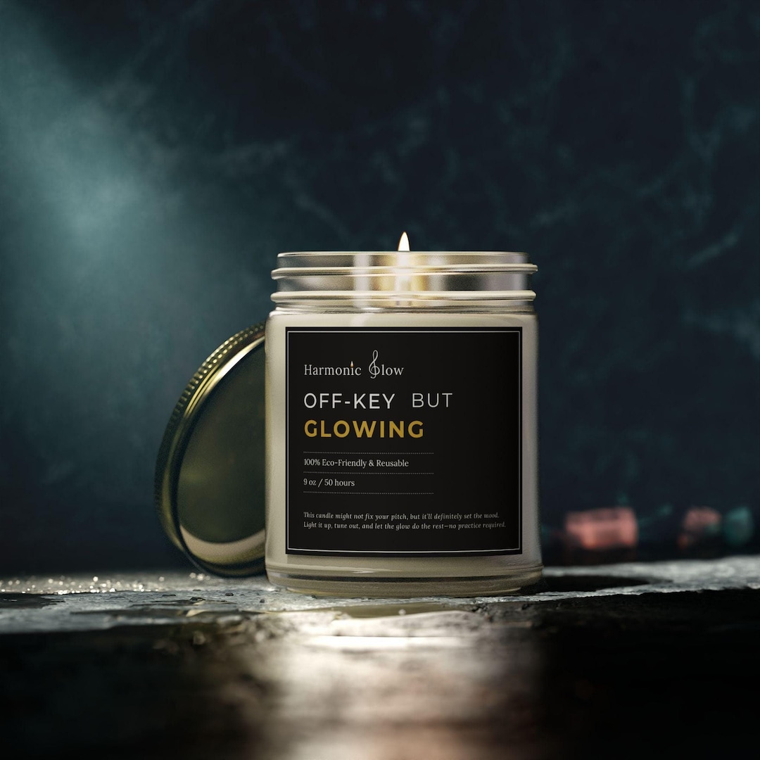 Off-key but Glowing Candle Funny Music Candle Song Lovers Gift Concert ...