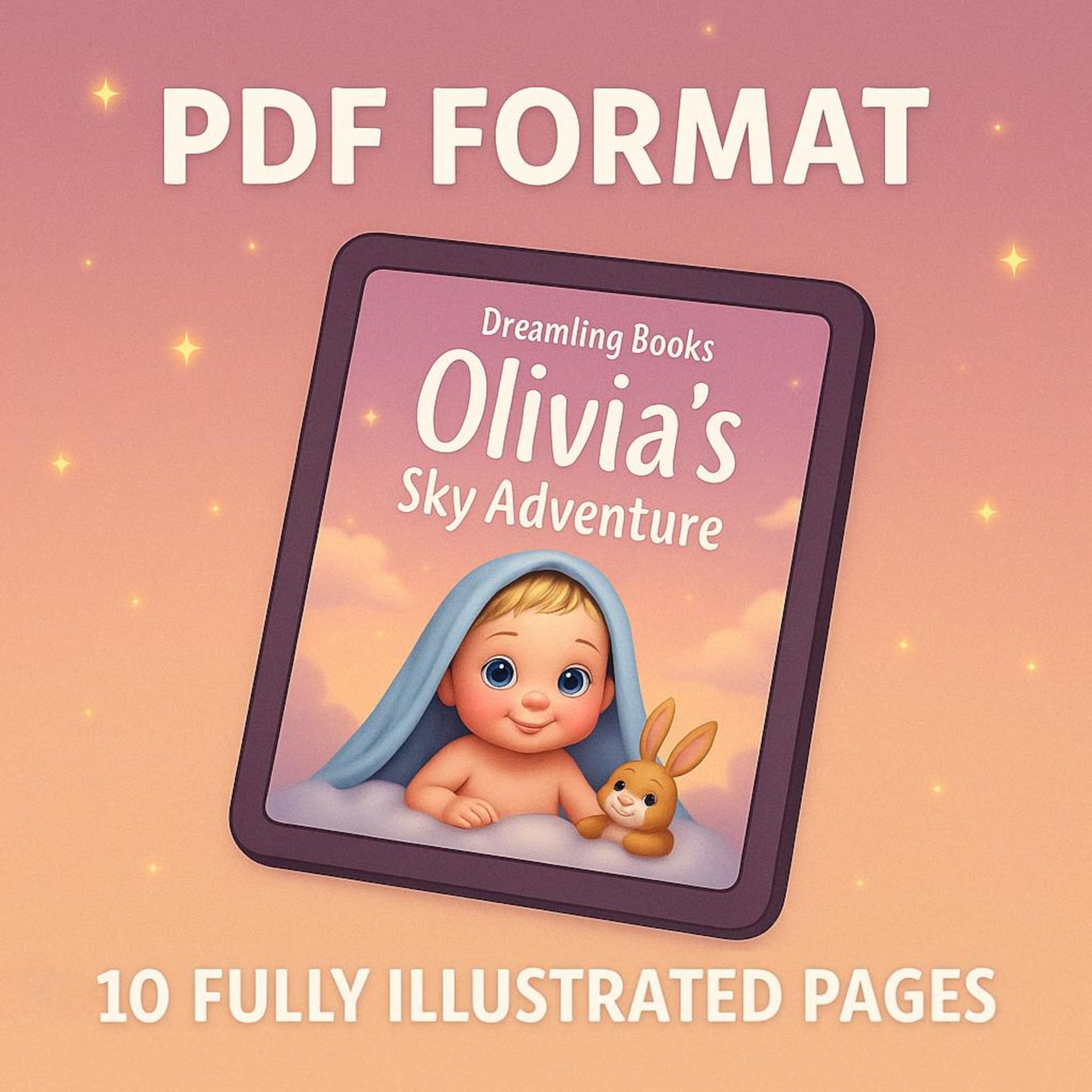 Personalized Kids Storybook PDF 10 Pages, Magical Kids' Nighttime ...