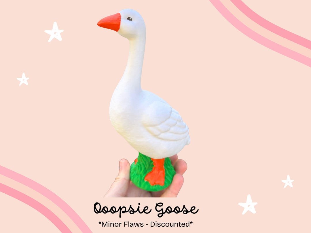 Hand-painted 7" Oopsie Goose Figurine – Minorly Flawed Desk Goose Decor ...