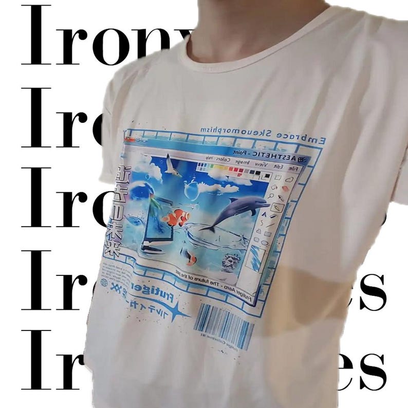 Frutiger Aero Aesthetic Y2K T-shirt | Webcore Cybercore MS Paint ...