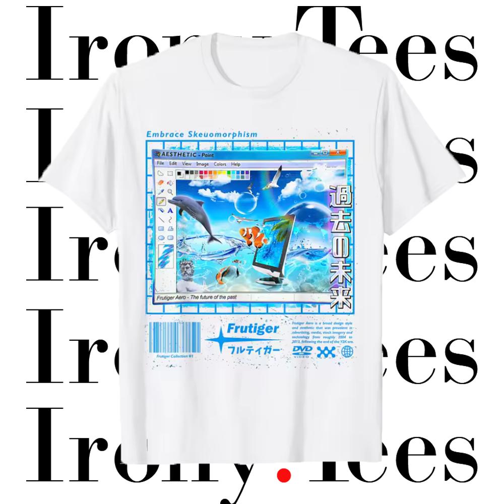 Frutiger Aero Aesthetic Y2K T-shirt | Webcore Cybercore MS Paint ...