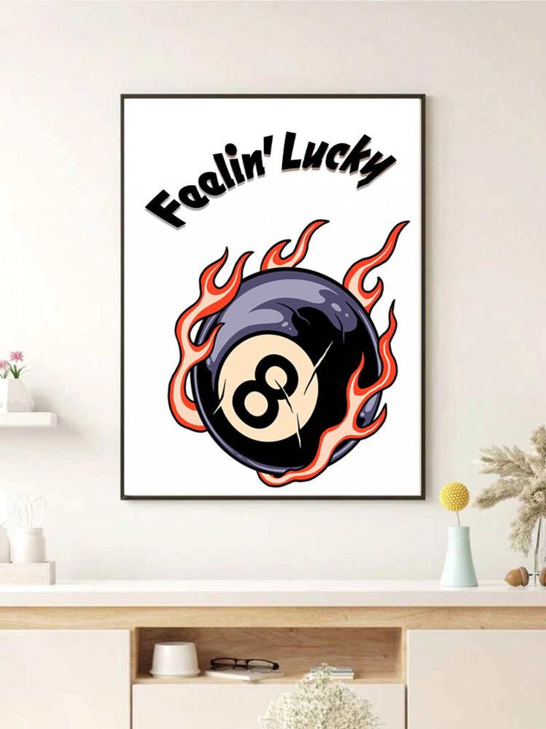 Vintage Eight Ball Poster - Etsy