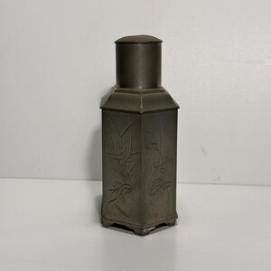 Vintage Chinese Pewter Tea Caddy – Swatow Huike Mark – Octagonal ...