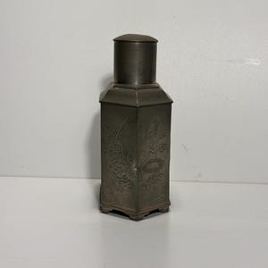Vintage Chinese Pewter Tea Caddy – Swatow Huike Mark – Octagonal ...