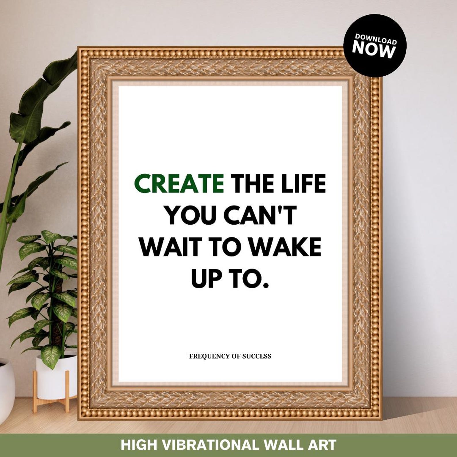 Create Your Life Wall Art Printable | Motivational Wall Art | Digital ...