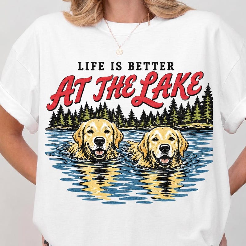 Lake Life Golden Retriever - Etsy