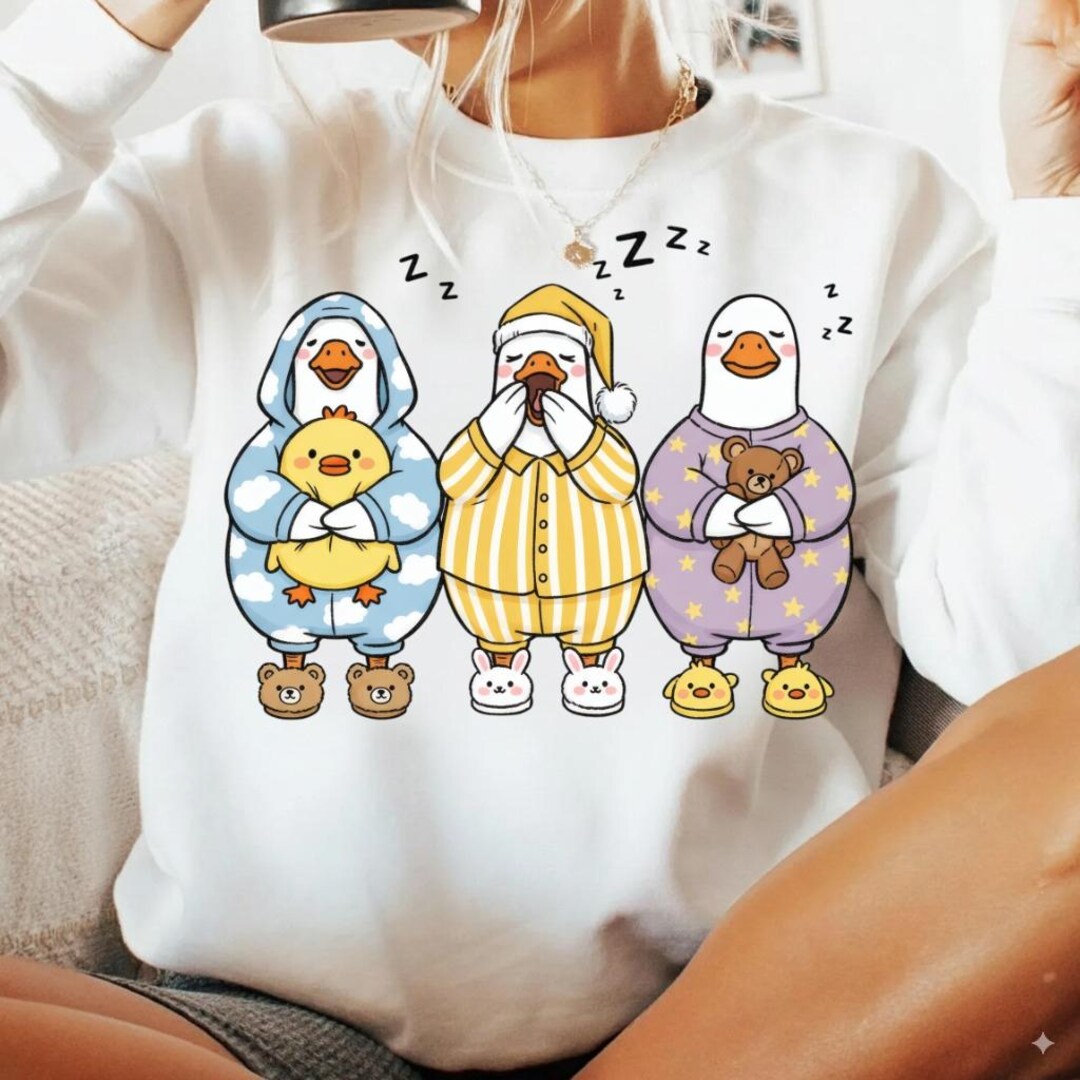Sleepy Goose Pajamas PNG, Silly Goose Sleeping Clipart, Snarky Goose ...