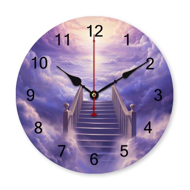 Stairway to Heaven Clock – Clouds Sky Art, Silent Wall Decor - Etsy