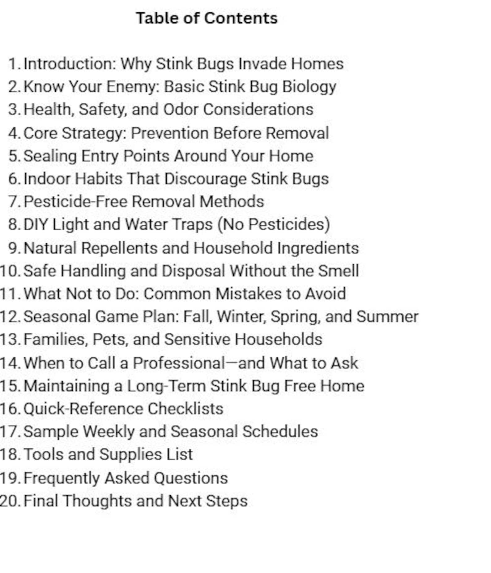 Stink Bug Removal Guide: Natural, Pesticide-free (digital Download) - Etsy