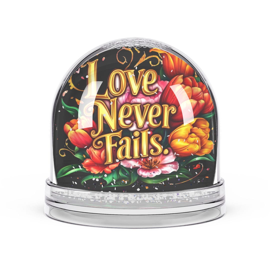 Heartfelt Love Globe, Romantic Snow Globe, Love Never Fails Decor, Gift ...