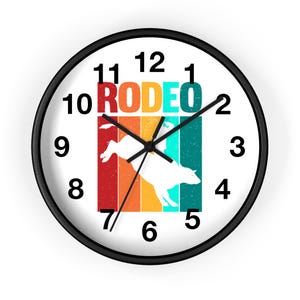 Rodeo Wall Clock, Western Decor, Cow Theme Clocks, Rustic Home ...