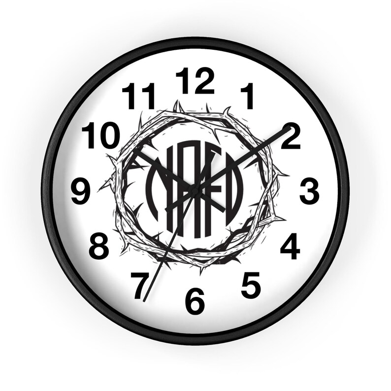 Crown of Thorns Monogram Clock | Wall Clock - Etsy