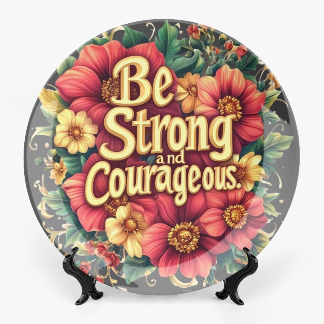Inspirational Bible Verse Ceramic Plate | Christian Gift, Home Decor - Etsy