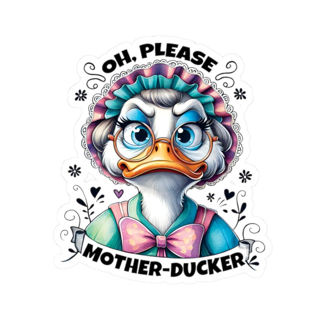 Funny Duck Stickers, Quirky Vinyl Decals, Humorous Gifts for Friends ...