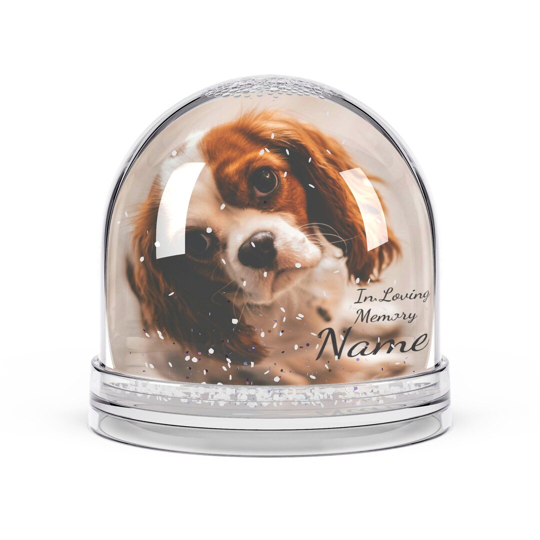 Personalized Snow Globe Memorial, Custom Pet Keepsake, in Loving Memory ...