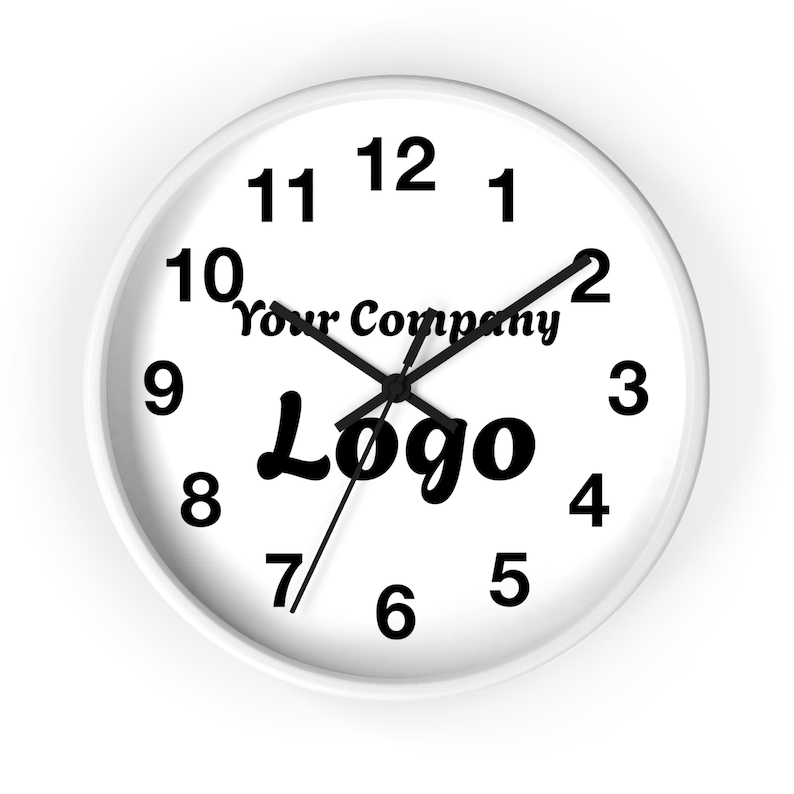 Personalized Company Logo Wall Clock: Custom Corporate Gift - Etsy