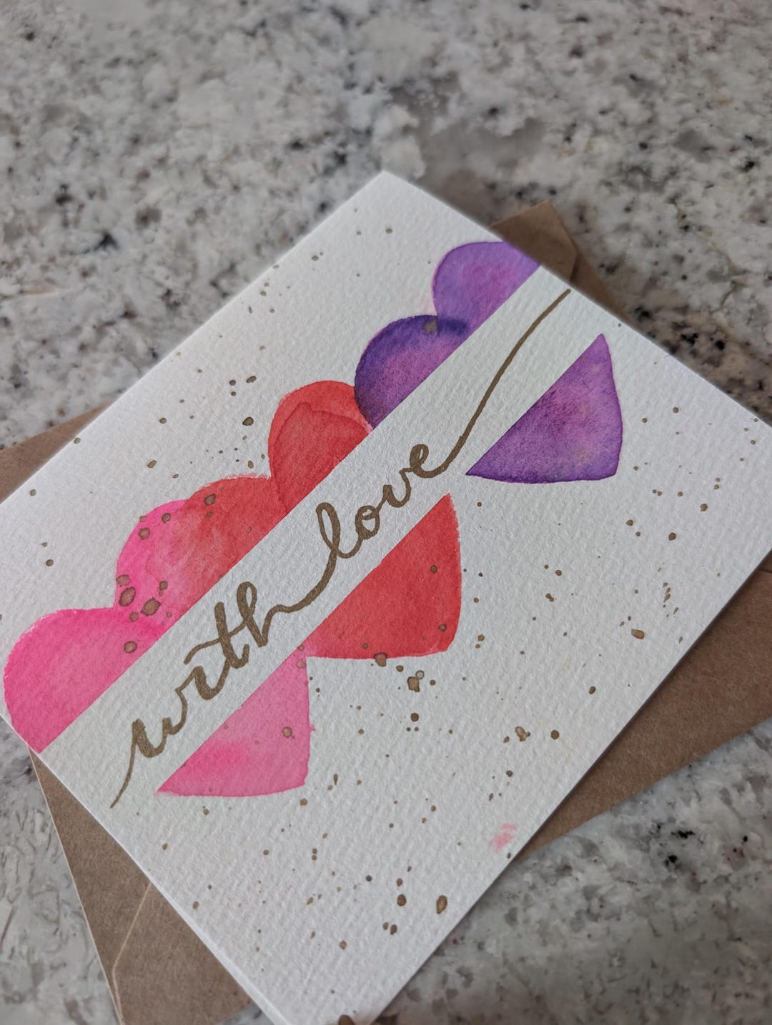 Watercolor Valentines Day Card - Etsy