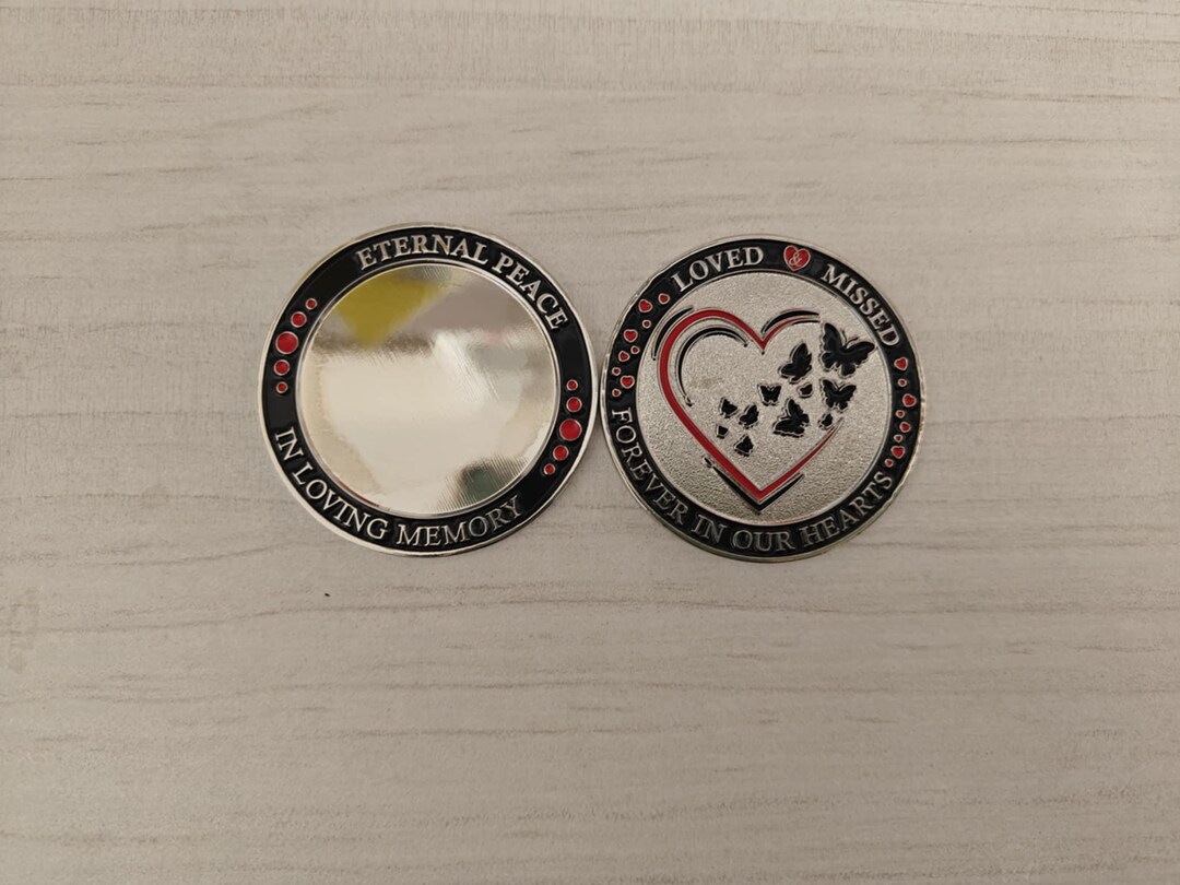 Custom Memorial Coin With Photo – Personalized Remembrance Gift – in ...