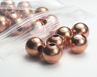 Large Copper Beads | Etsy