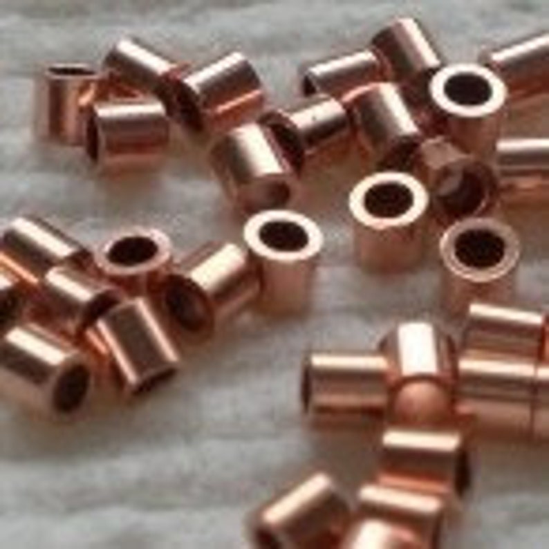 2mm Genuine Copper Crimp Tubes Beads Copper Crimp Bead 100 | Etsy
