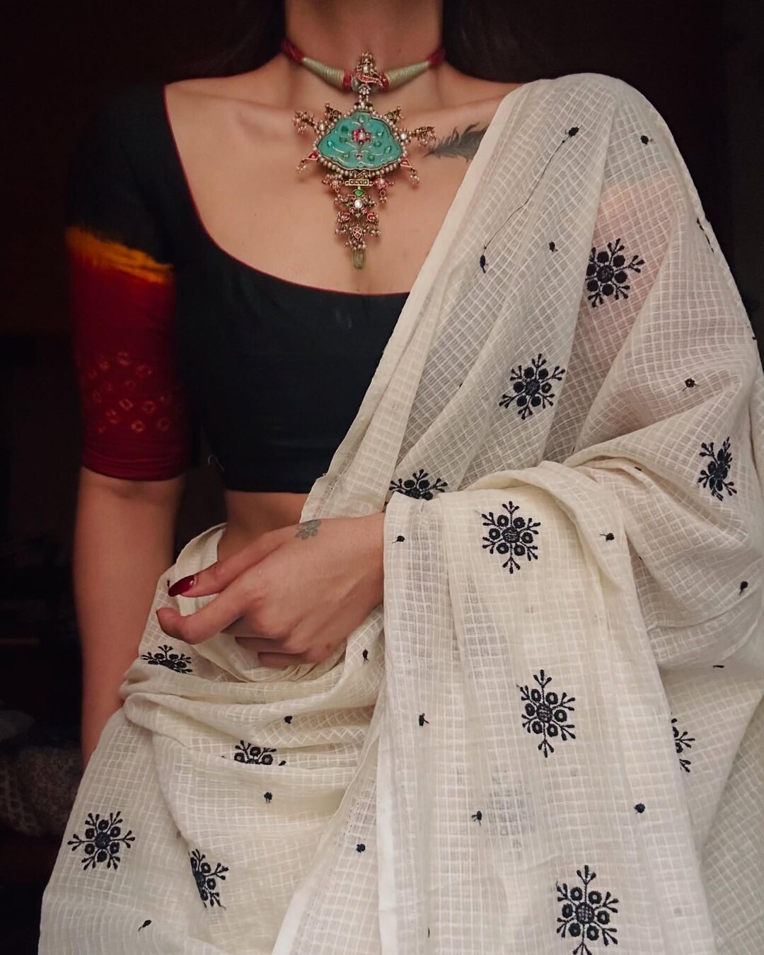 Premium Kota Doriya Saree. New Duga Puja Collection. All Over Check ...