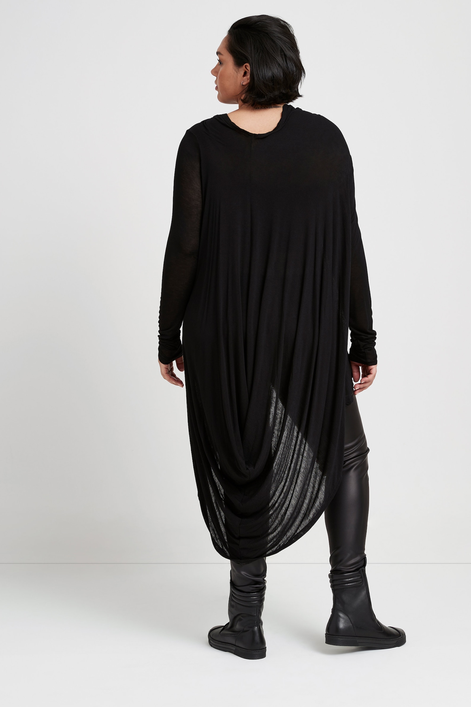 Long Draped Back Tunic Casual Asymmetric Long Top High Low - Etsy