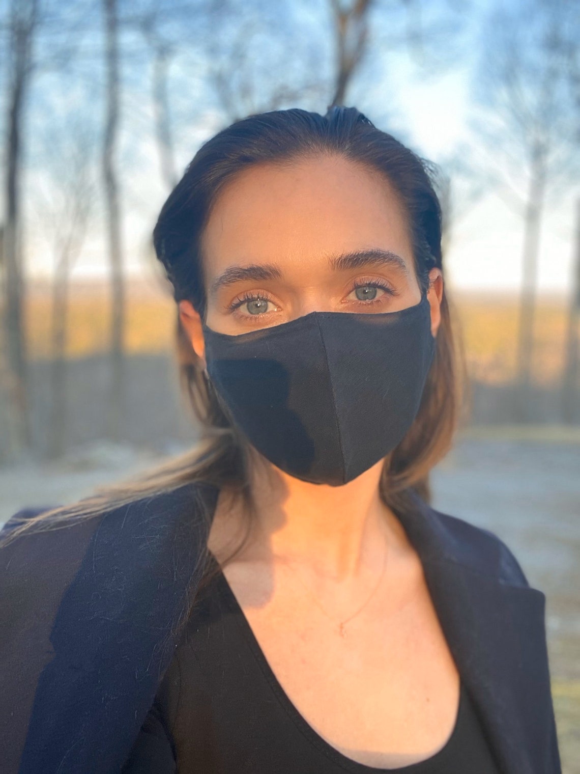 Face Mask with Filter Cotton Face mask Washable Mask Nose | Etsy