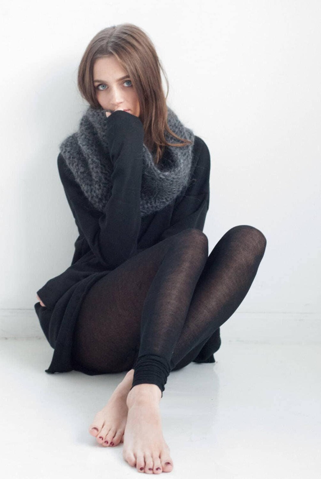 Sheer Black Leggings Sheer Tights Extra Long Leggings Black Long