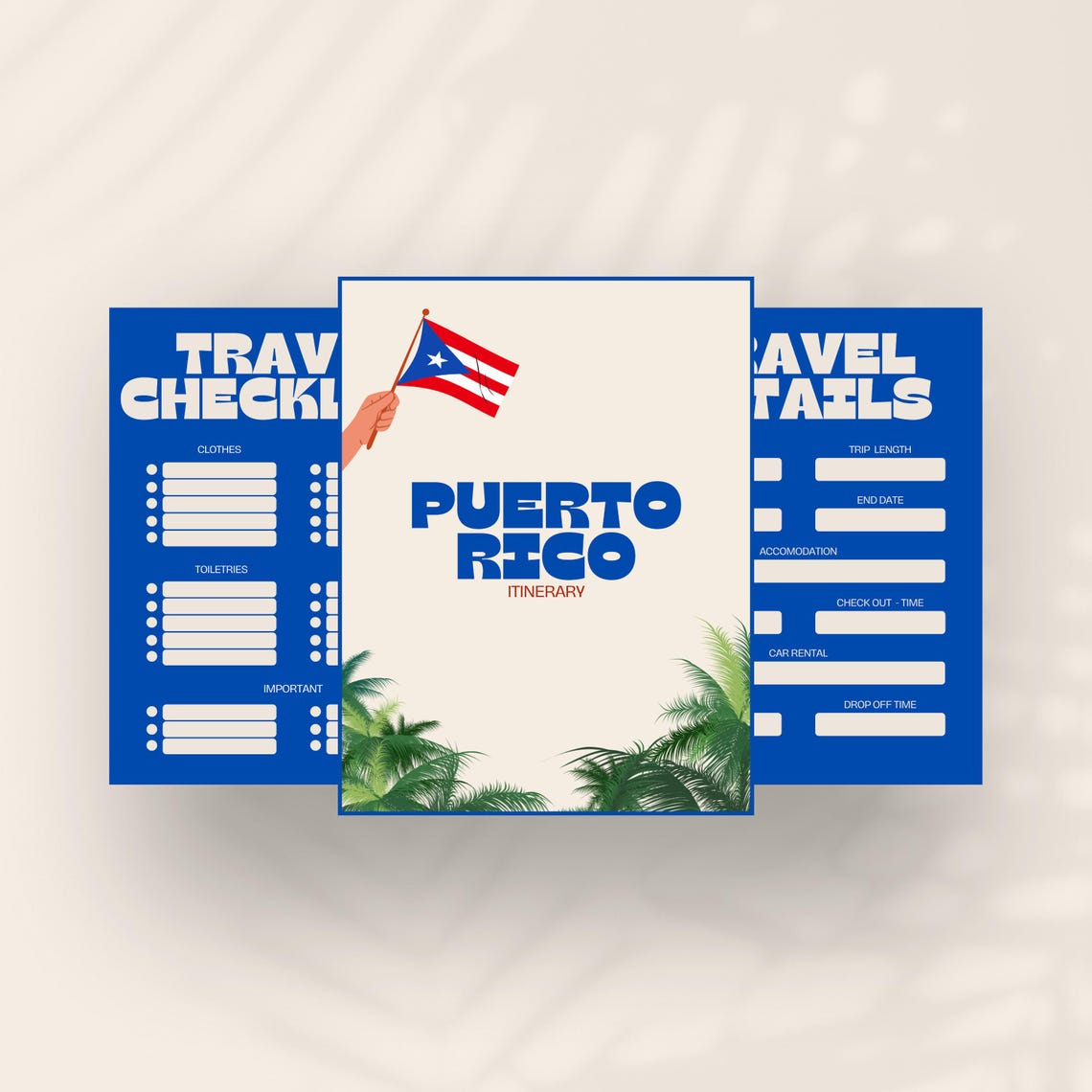 Puerto Rico Travel Itinerary | Editable Vacation Planner (digital ...
