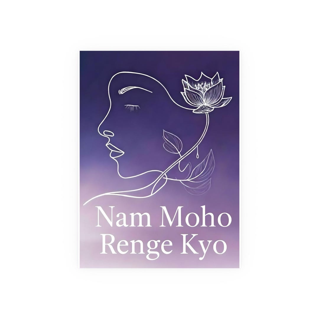 Nam Moho Renge Kyo Poster | Lotus Line Art Spiritual Wall Art - Etsy