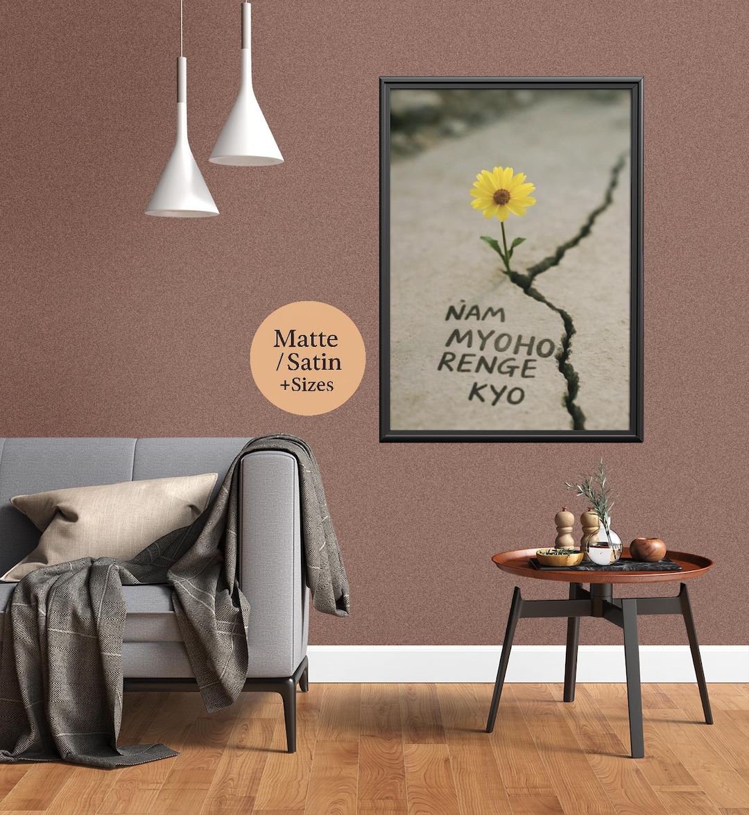 Nam Myoho Renge Kyo Wall Art Print Matte or Satin: Flower-through ...