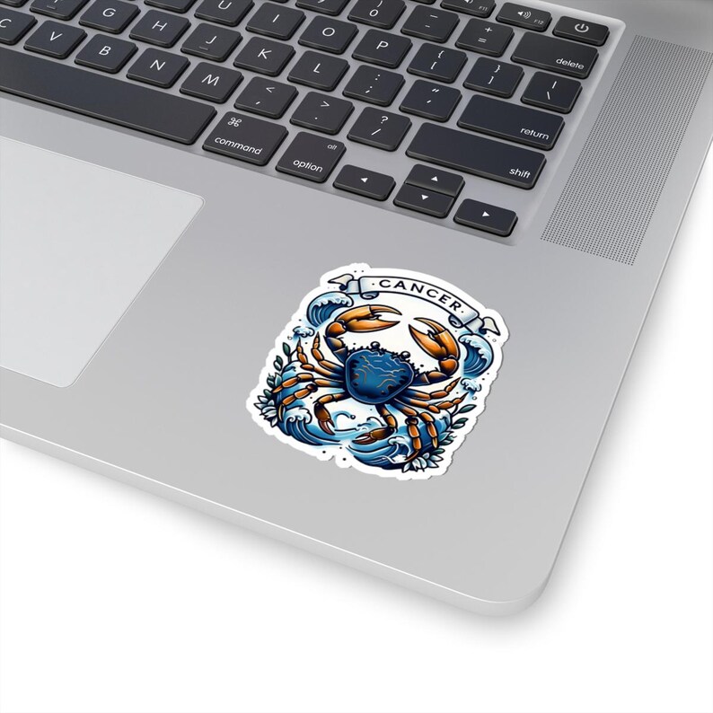 Cancer Zodiac Vinyl Sticker: Crab Astrology Decal Waterproof, Scratch ...