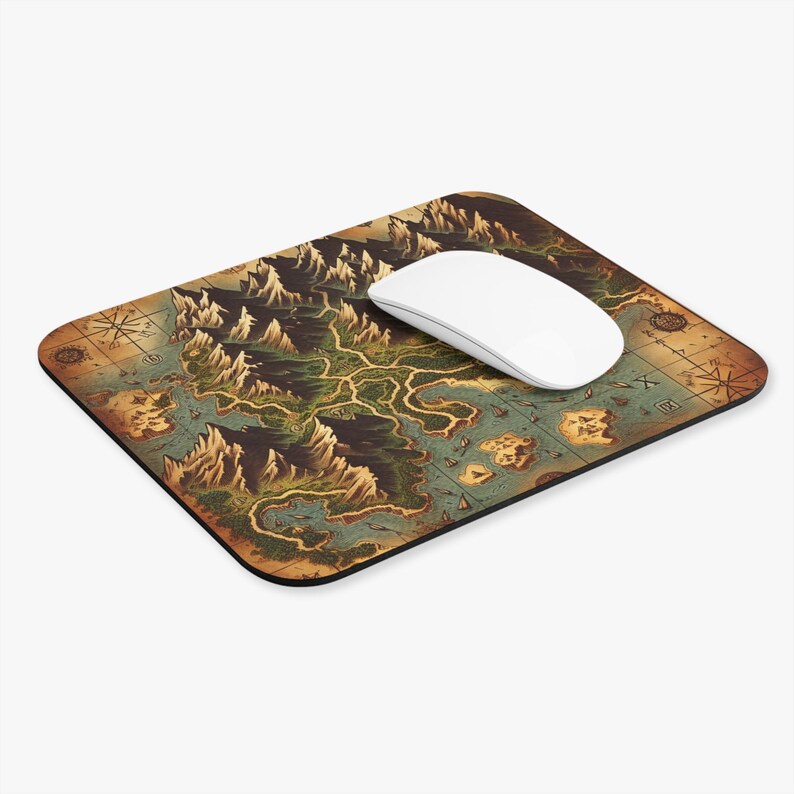 Mouse Pad - Ancient Treasure Map Dad's Workstation Desk Mat, Gaming Pad ...