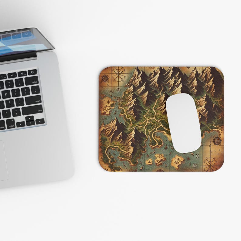 Mouse Pad - Ancient Treasure Map Dad's Workstation Desk Mat, Gaming Pad ...