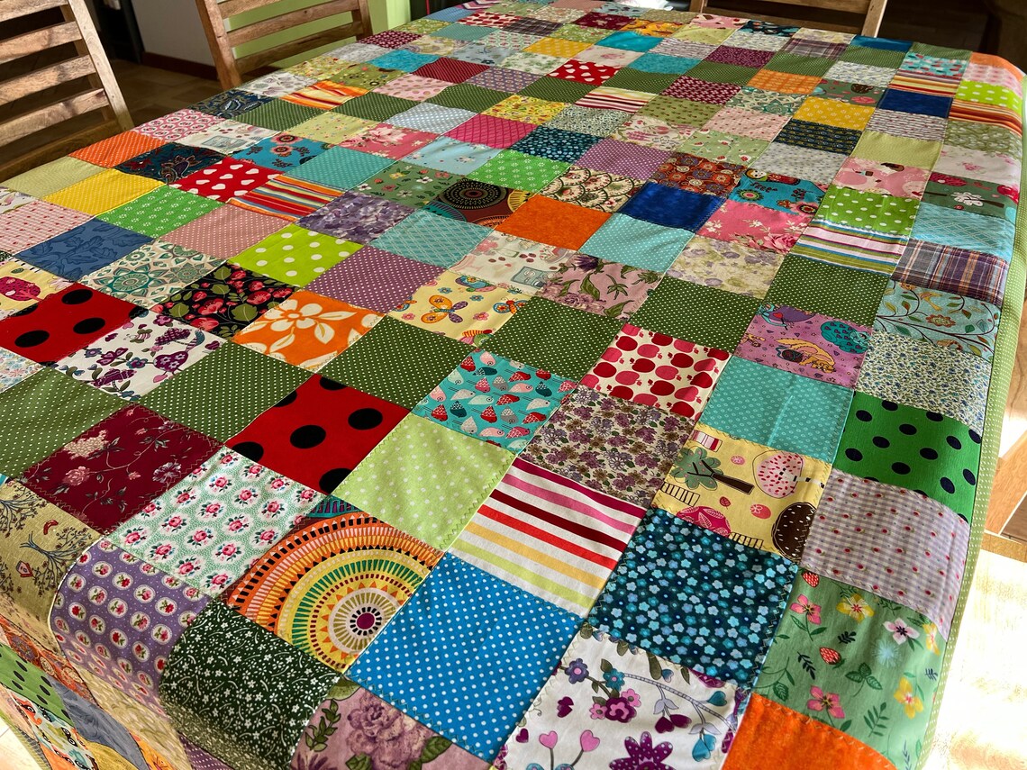 MADE TO ORDER Quilted Tablecloth Handmade Patchwork Quilt | Etsy