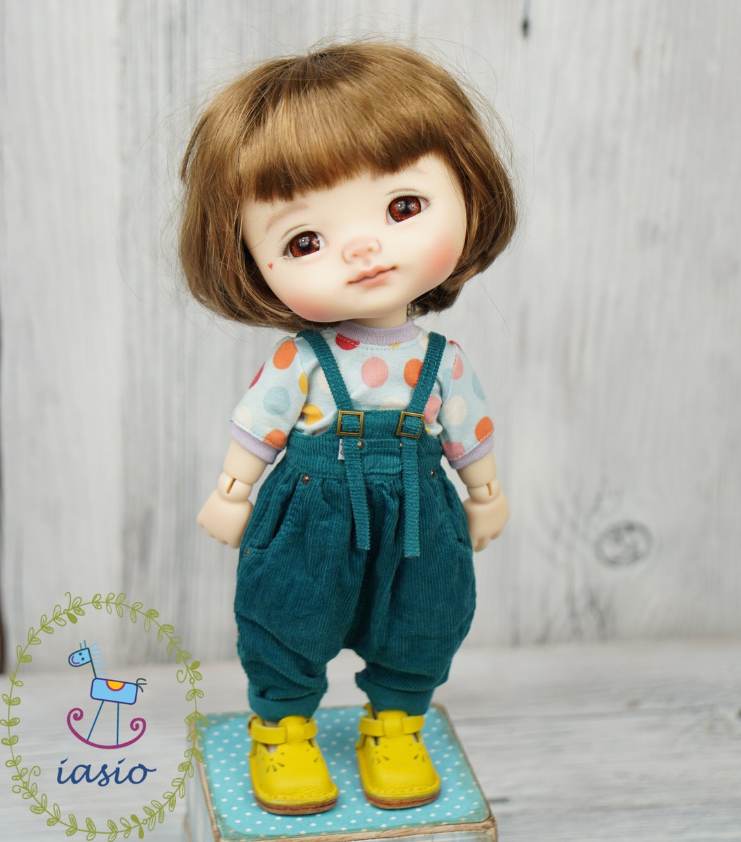 Overalls Cordury Petrol for Dolls Like SMALL Stella by Connie Lowe Nora ...
