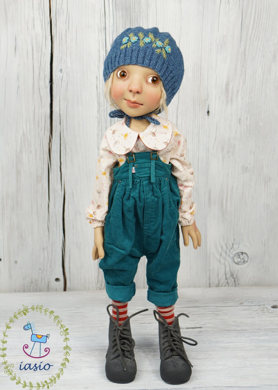 Overalls Cordury Petrol for Dolls Like BIG Stella by Connie Lowe - Etsy