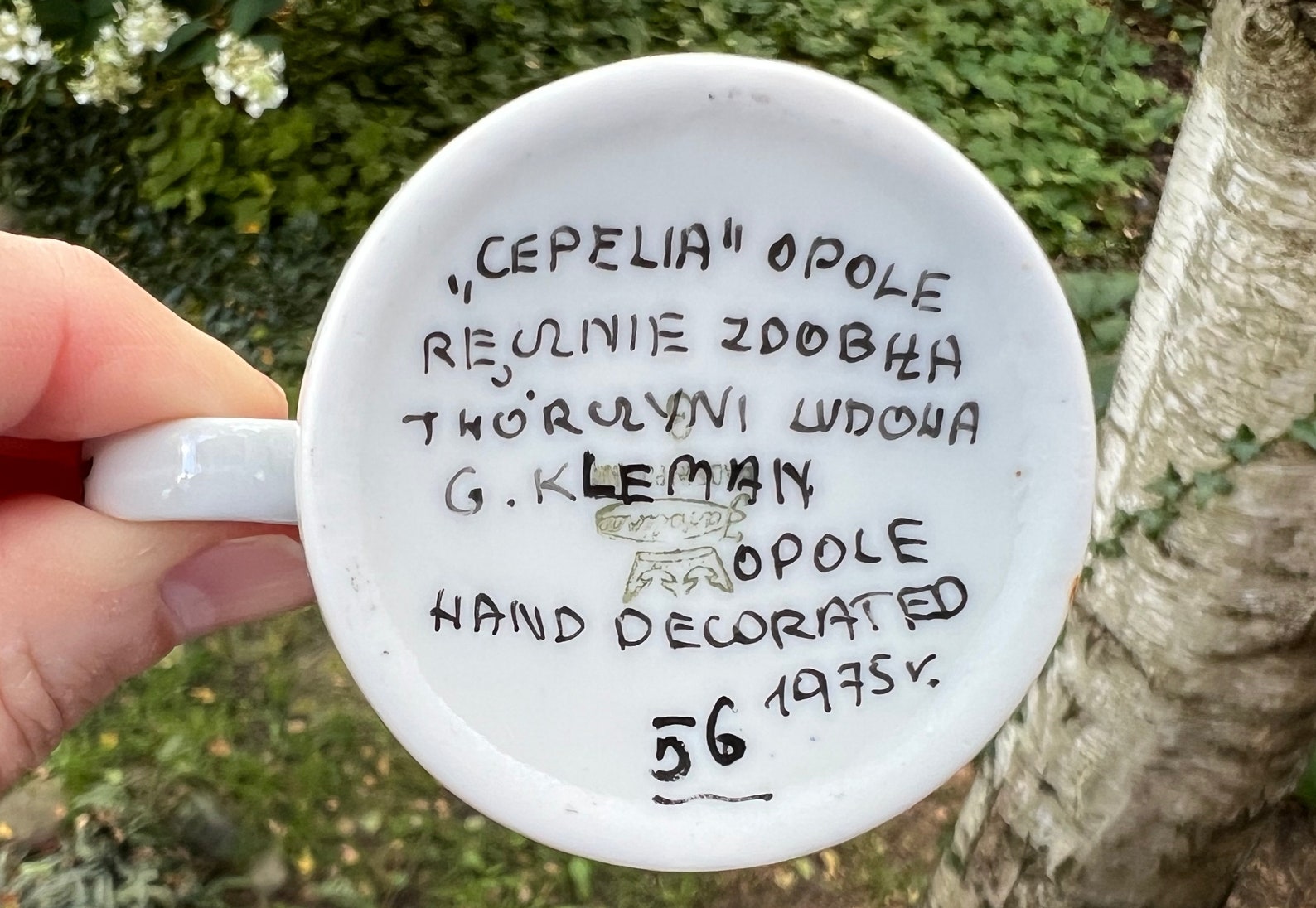 Cepelia Opole Hand Painted Tea Cup and Saucer Vintage Porcelain Made in ...