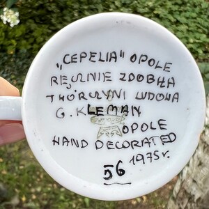 Cepelia Opole Hand Painted Tea Cup and Saucer Vintage Porcelain Made in ...