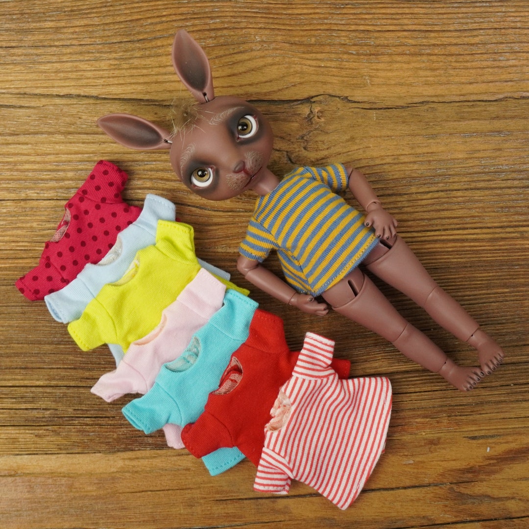 Mustard and Gray Stripes T-shirts for Dolls Like Irrealdoll Engendritos ...