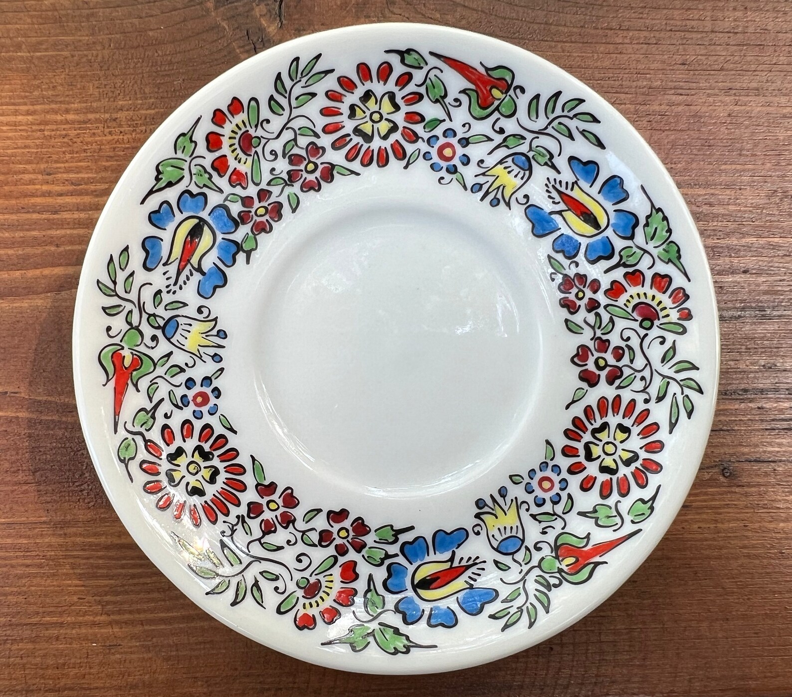 Cepelia Opole Hand Painted Tea Cup and Saucer Vintage Porcelain Made in ...