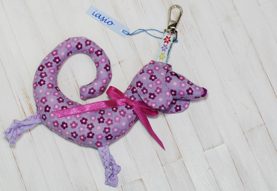 Purple Dachshund Dog Key Ring Small Pendant Key Chain Toy - Etsy