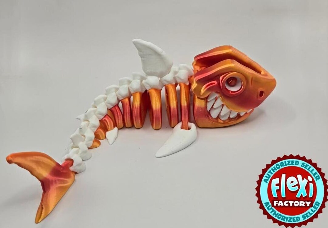 3D Printed Skeleton Sharks in Multiple Color Options - Etsy