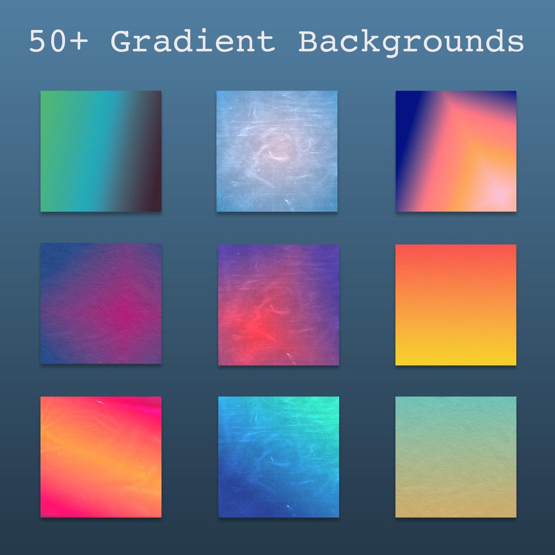 Gradient Backgrounds // 50+ // Grunge, Halftone, & Noise Gradients - Etsy