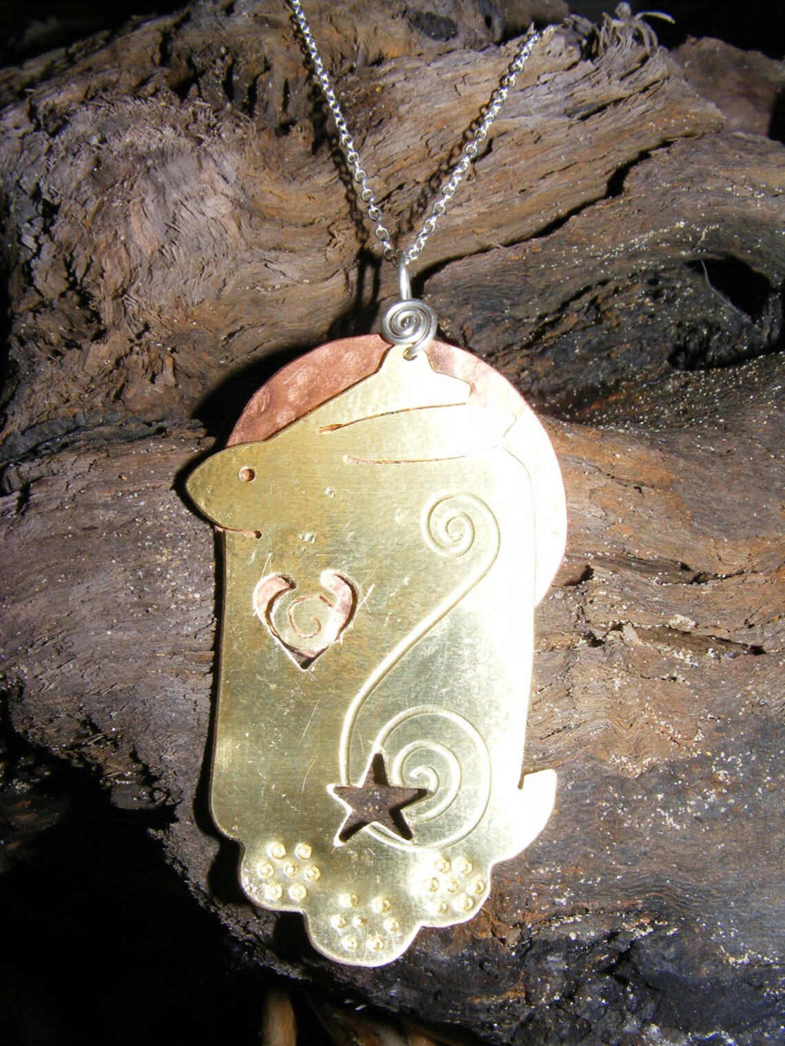 Celestial Hare Pendant Necklace Jewelry, Squarehare, Vegan UK, Wildlife ...